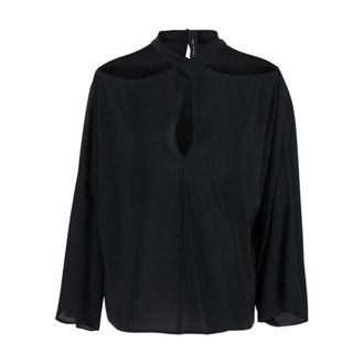 Federica Tosi Bluse mit Wickelausschnitt - - Blouses & Shirts - Damen - Schwarzk - L