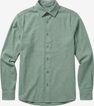 Knowledge Cotton Apparel Herren vegan Hemd Dune Regular Flannel Lily Pad Gr&uuml;n