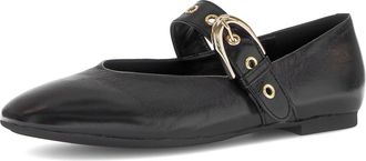 Gabor Damen Klassische Ballerinas, Frauen Ballerinas,Slip-ons,klassisch elegant,Passform,Comfort,wechsel-Fussbett,f,schwarz (Gold),35 EU / 2.5 UK
