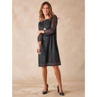 Daxon by - Robe dentelle manches longues