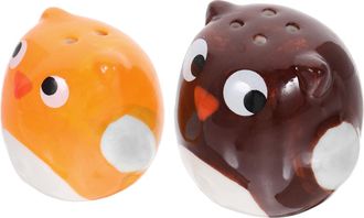 SOLUSTRE 2 St&uuml;ck Keramik Eulen Salz und Pfefferstreuer Kleine Luftdichte Gew&uuml;rzbeh&auml;lter f&uuml;r K&uuml;che und Esszimmer Multifunktionale Vorratsdosen f&uuml;r Haushalt und 