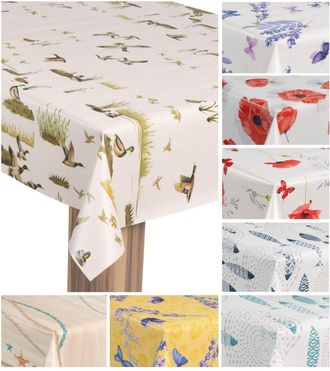 Laro Wachstuch-Tischdecke Wachstischdecke Gartentischdecke, Muster:Stockente Wildromantik, Größe:100x240