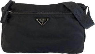 Prada Sac bandouli&egrave;re en nylon Tessuto Pre-owned - Femme - Pre-owned - Noir - Taille: ONE Size