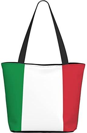 AOOEDM Sac shopping pour femme avec drapeau italien 33 x 28 x 19 cm. Le cadeau parfait pour la Saint-Valentin. Cest de la Saint-Valentin pour maman, fille, &eacute;