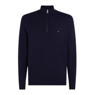 Tommy Hilfiger Demi-Zip Pullover - - Knitwear - Herren - Blau - XS