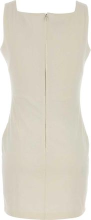 Miu Miu Jersey Logo Mini Dress - White