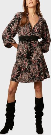 Gerard Darel Robe col montant et imprim&eacute; cachemire - JUDY - Noir