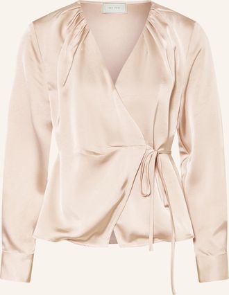 Neo Noir Neo Noir Wickelbluse Caprina Aus Satin beige