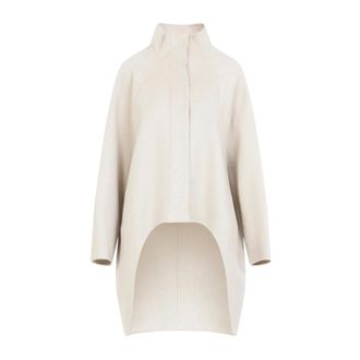 Alaia Asymmetrischer Double-Face Kaschmir-Mantel - - Coats - Damen - Beige - S