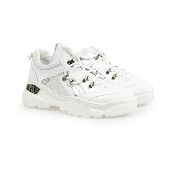 Baldinini Hochwertige Leder-Sneakers - - Shoes - Damen - Wei&szlig; - 36 EU