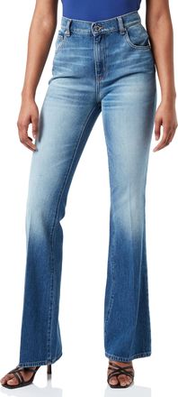 Love Moschino Womens Flared 5 Pocket Trousers Casual Pants, Denim, 28