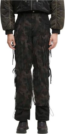 Andersson Bell Pantalon &agrave; lacets en maille camouflage superpos&eacute;e - Homme - Pantalons - Multicolore - Taille: W38