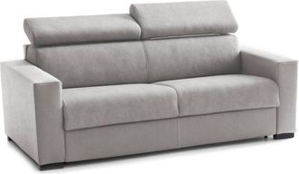 Talamo Italia Schlafsofa Aida, Gro&szlig;es 2-Sitzer-Sofa, 100% Made in Italy, Wohnzimmersofa mit drehbarer &Ouml;ffnung, mit verstellbaren Kopfst&uuml;tzen und schlanken