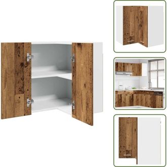 vidaXL Vidaxl - Armoire dangle suspendue vieux bois 57x57x60cm bois ing&eacute;nierie - Armoire Dangle Suspendue - Armoires Dangle Suspendues - Armoire De