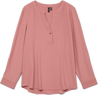 Vero Moda Damen Vmani Ls Top WVN Ga Noos Langarmshirt, Nostalgia Rose, Large