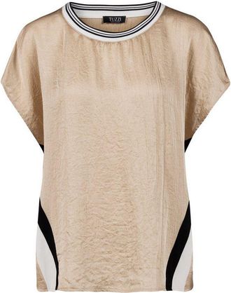 Tuzzi Nero T-Shirt mit Rippkragen