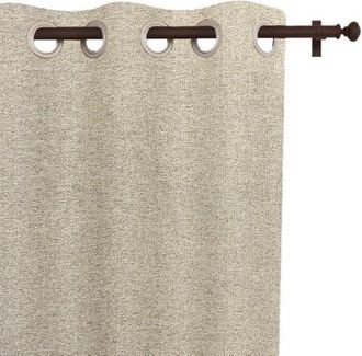 Soleil d'Ocre Arthur Verdunkelungsvorhang mit &Ouml;sen, 135 x 180 cm, Beige