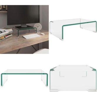 vidaXL Vidaxl - Meuble TV/pour moniteur 40x25x11 cm verre transparent - Support Tv - Meuble Tv - Stand Tv - &Eacute;tag&egrave;re Tv - Support &Eacute;cran - Home & Living