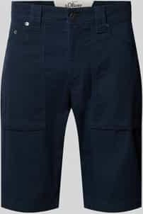 s.Oliver Black Label Regular Fit Cargoshorts aus Baumwoll-Mix