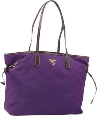 Prada unisex, Pre-owned, Violet, Taille: ONE Size Sac cabas en nylon Pre-owned