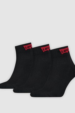 Levi's Chaussettes Mi Hautes Batwing Lot De 3 - Homme - Noir / Black - 35