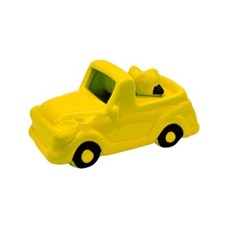 Divina Italian Design dekorativer Aufbewahrungsbeh&auml;lter aus emaillierter Keramik, Auto, dreifarbig/gelb, gl&auml;nzende Oberfl&auml;che - SF147 - SF148 (Gelb)