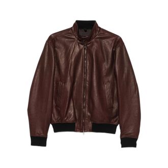 Tagliatore Homme, Vestes, Brun, Taille: M ICE Barol Leather Jacket
