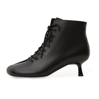 Cesare Gaspari Bottes Chelsea Ava en cuir &agrave; lacets - Femme - Chaussures - Noir - Taille: 40 EU