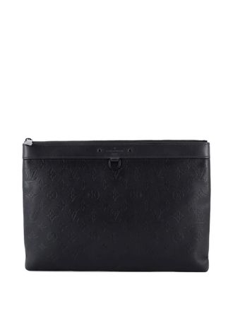 Louis Vuitton pochette Discovery Pochette Monogram Shadow en cuir - Noir