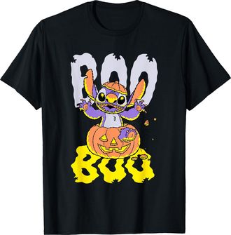 Disney Lilo & Stitch Stitch Halloween Boo Pumpkin T-Shirt