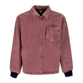 HUF Canvas Arbeitsjacke Wein - - Jackets - Herren - Rot - XL