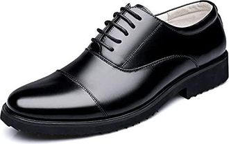 Generic Chaussures habill&eacute;es Oxford for Hommes &agrave; Lacets, Bout Rond, Cuir, Semelle en Caoutchouc antid&eacute;rapante, Talon carr&eacute;, Bal de Promo(38 EU)