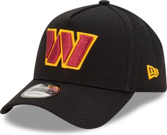 New Era Washington Commanders NFL Evergreen Schwarz Verstellbare 9Forty A-Frame Cap - One-Size