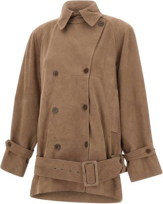 Rotate Rotate Birger Christensen, Femme, Manteaux, Brun, Taille: 38 FR Trench Manteaux