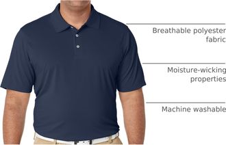 Amazon Essentials Herren Golf-Poloshirt, Feuchtigkeitsableitend Schnell Trocknend, Kurzarm, Dunkles Marineblau, XXL
