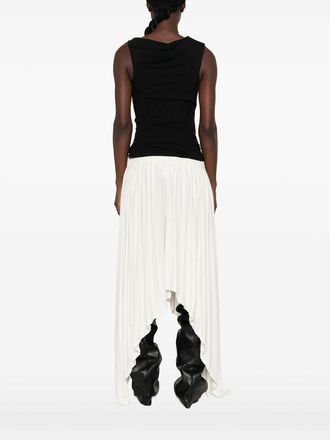 Entire studios Ruched Jersey Tank Top - Black