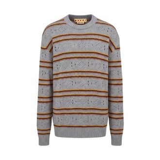 Marni Kaschmirpullover mit Lochmuster - - Knitwear - Herren - Mehrfarbig - XL