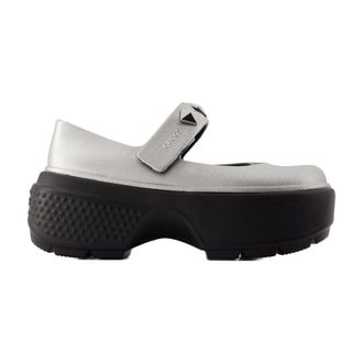 Crocs Womens Ballerina Silver Synthetic