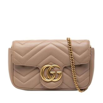 Gucci Sac bandouli&egrave;re matelass&eacute; doccasion - Femme - Pre-owned - Brun - Taille: ONE Size