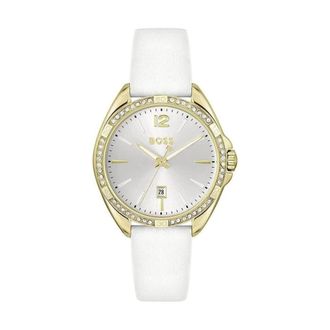 HUGO BOSS Femme, Accessoires, Blanc, Taille: ONE Size Montre habill&eacute;e en acier inoxydable