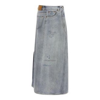 Maison Margiela Asymmetrischer Jeansrock - - Skirts - Damen - Grau - S