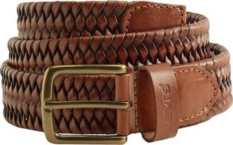 Levi's Mens Stretch Braid Composition Belt, Leather Brown, 115