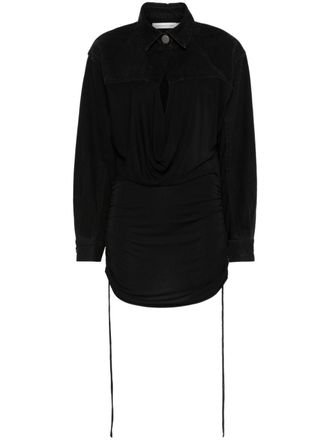 CHRISTOPHER ESBER robe portefeuille Sevilla en jean - Noir