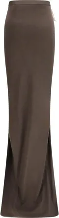 Moncler Fitted Jersey with Side Drawstring Skirt - Brown