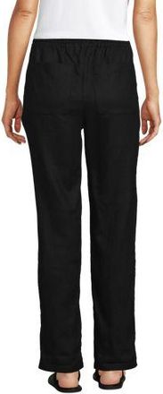 Lands End Relaxte Leinen-Schlupfhose, Damen, Größe:42 regular, Schwarz, Leinen, by Lands End