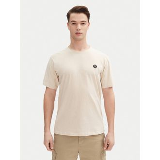 Indicode T-Shirt Carlsin 41-121 Beige Regular Fit