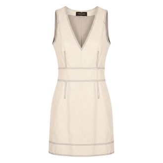 Trussardi Robe courte structur&eacute;e sans manches - Femme - Robes - Beige - Taille: 38 FR