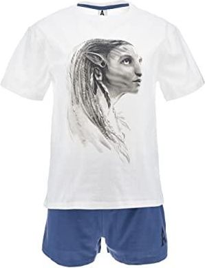 Disney Avatar 2 La Voie de leau T-Shirt et Short pour Femme, Pyjama en Coton Doux, Ensemble 2 Pièces Neytiri Design, Cadeau pour Femme et Adolescente | Taill