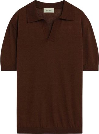 A Paper Kid Homme, Pulls, Brun, Taille: L Polo Tricot