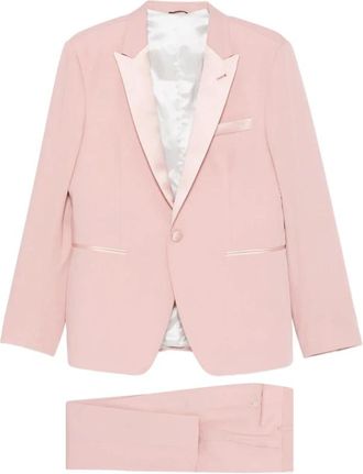 Reveres 1949 Reveres 1949, Homme, Costumes, Rose, Taille: XL Costume crois&eacute; &agrave; revers ch&acirc;le